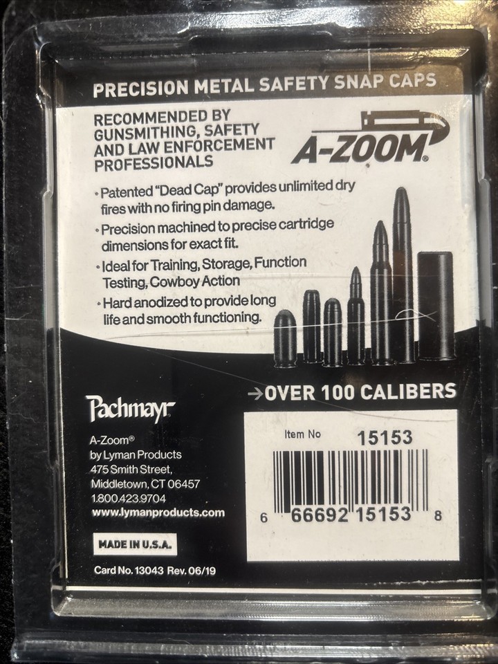 A-Zoom 15153 Pistol Snap Cap, 32ACP 5Pack, Aluminum Training Rounds | eBay