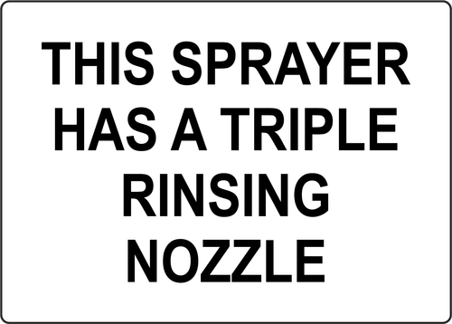 THIS SPRAYER HAS A TRIPLE RINSING NOZZLE | Adhesive Vinyl Sign Decal | eBay