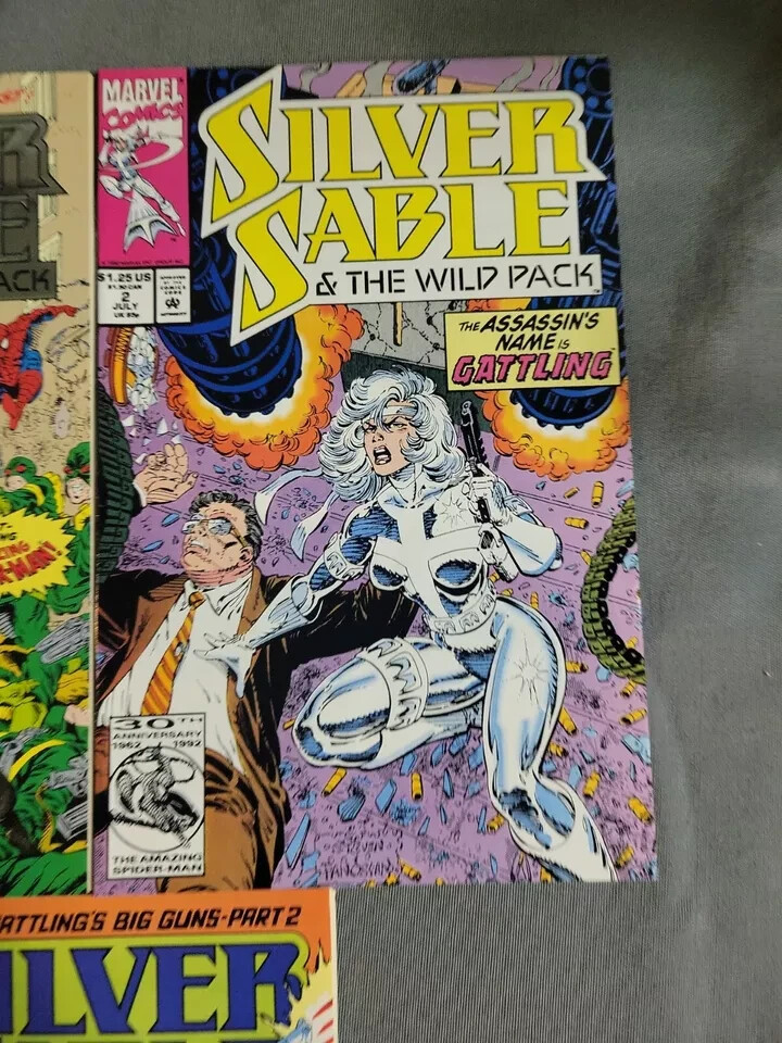 Silver Sable and The Wild Pack #1-3 (1992, Marvel) 3 Comic Lot Spider ...