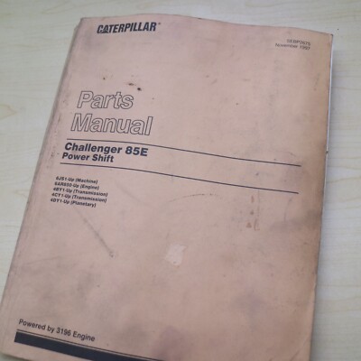 Caterpillar Challenger 85E Tractor Parts Manual catalog spare farm book ...
