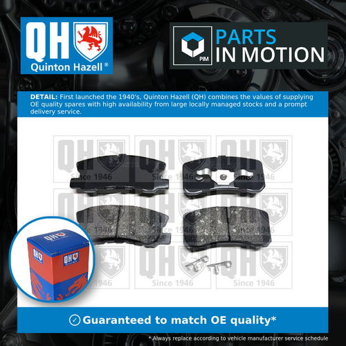 Brake Pads Set fits CHRYSLER SEBRING JS 2.7 Rear 07 to 10 EER QH ...