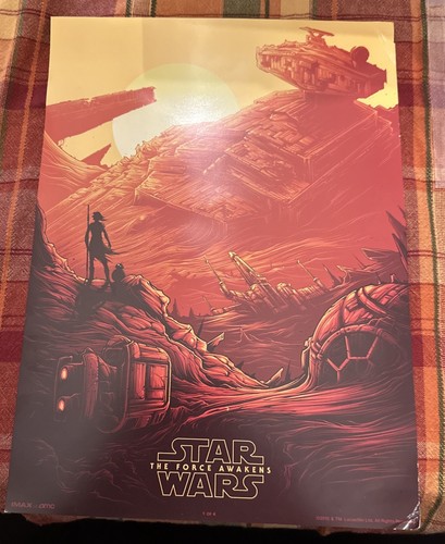 STAR WARS FORCE AWAKENS AMC IMAX POSTER 1 OF 4 PROMO LUCASFILM 2015 ...