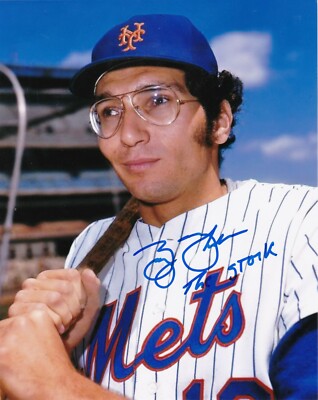 GEORGE THEODORE "THE STORK NEW YORK METS ACTION SIGNED 8x10 | eBay