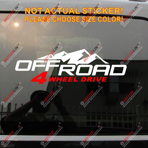 4X4 Off Road 4WD Decal Sticker Car Vinyl pick size color no bkgrd 2 ...