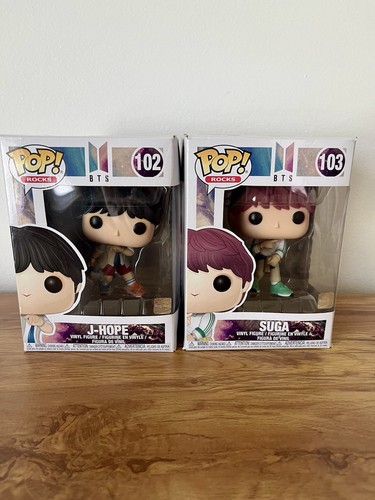 BTS Funko Pop Rocks 102 J-Hope and 103 Suga Vinyl Figures K-Pop | eBay