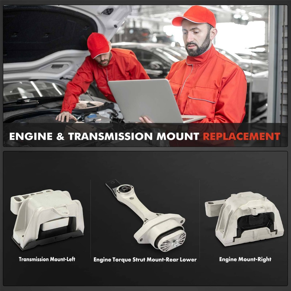 3x Engine Motor & Engine Torque Strut Mount & Trans Mount for VW Jetta ...