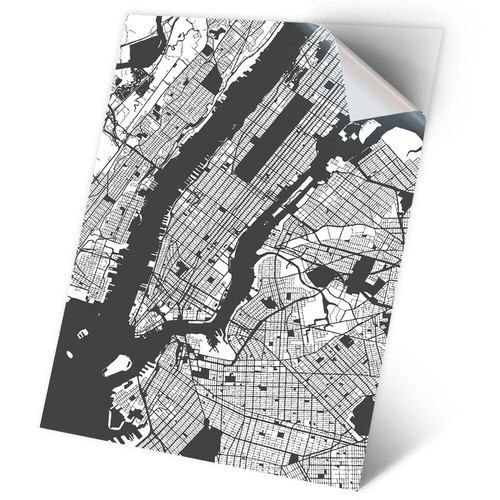 1 x Vinyl Sticker A2 - Abstract Manhattan Urban Street Map #13258 | eBay