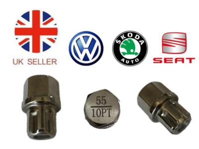 Vw Seat Skoda Locking Wheel Nut Key No.55 with 10 Flat splines | eBay UK