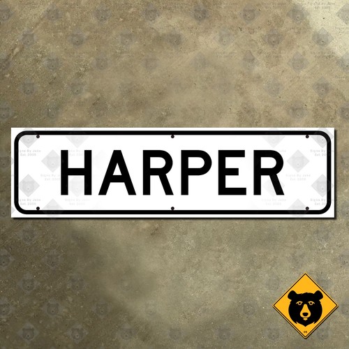 Harper Texas welcome city limit street highway road sign 1956 white ...
