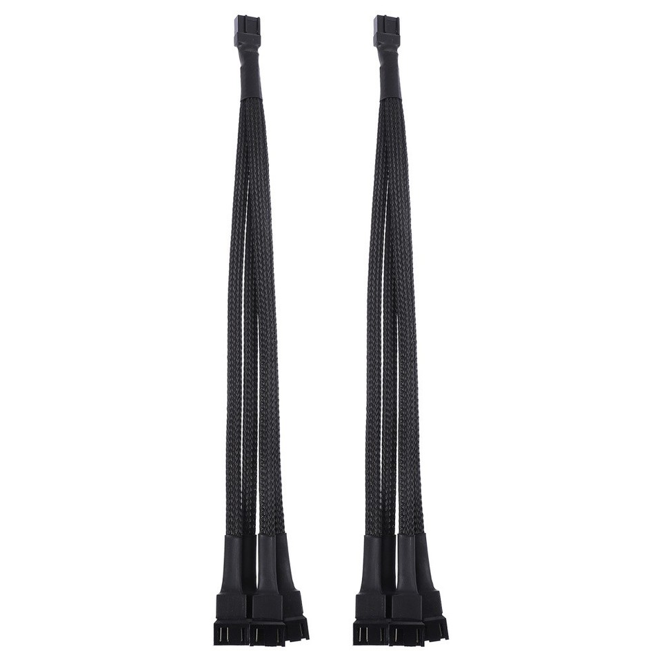 2 PCS Power Supply Adapter Computer Fan Connection Cable Converter ...