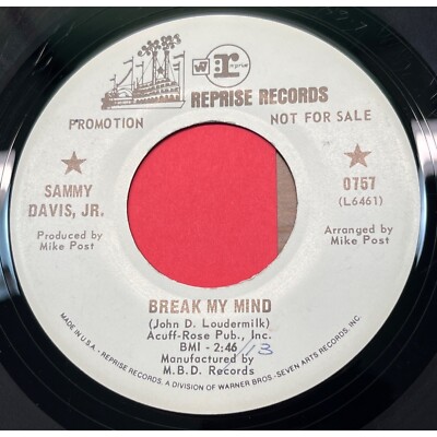 Sammy Davis Jr Children Children / Break My Mind 45 Jazz Pop Promo ...