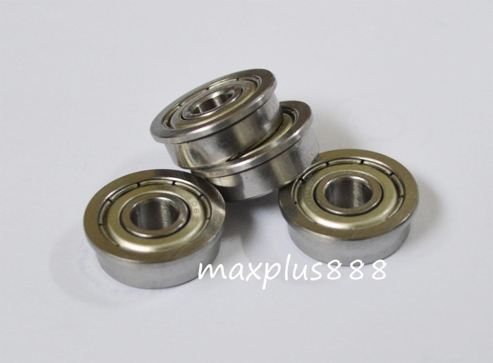 10pcs Flanged F604ZZ Shielded Bearing 4x12x4mm Miniature Ball Bearings ...