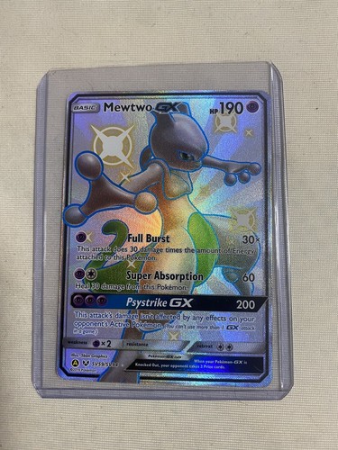 Mewtwo GX SV59 Hidden Fates Full Art Shiny Excellent Condition Most ...