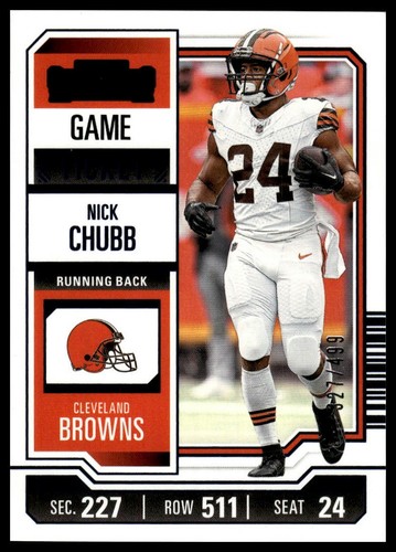 2023 Panini Contenders #26 Nick Chubb Game Ticket Blue /499 | eBay
