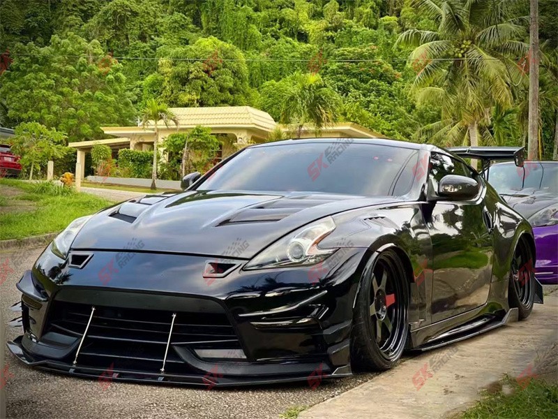 Carbon Fiber Front Bumper Vents Air Duct Scoop Intake Cover For Nissan ...