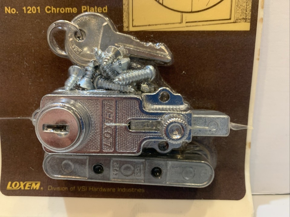 Keyed Patio Door Lock Deadbolt for Sliding Glass Doors NEW SEALED Loxem ...