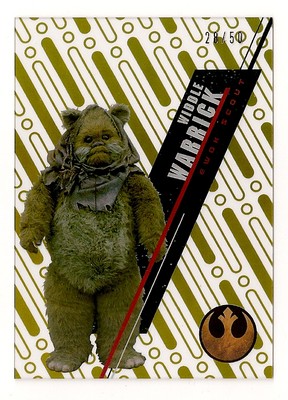 2016 STAR WARS HIGH TEK #SW-12 WIDDLE WARRICK EWOK SCOUT #/50 GOLD ...