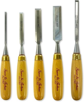 5-Piece Professional Wood Chisel Set Handcrafted in Sheffield England ...