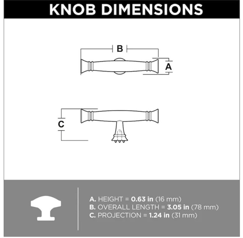 2 Sets of 4 Brainerd 3-1/16" Flared Edge Knobble Bronze Matte P43934W ...