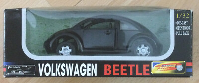 Power Speed Volkswagen Beetle Black Die-Cast Car 1/32 Open Door #51503 ...