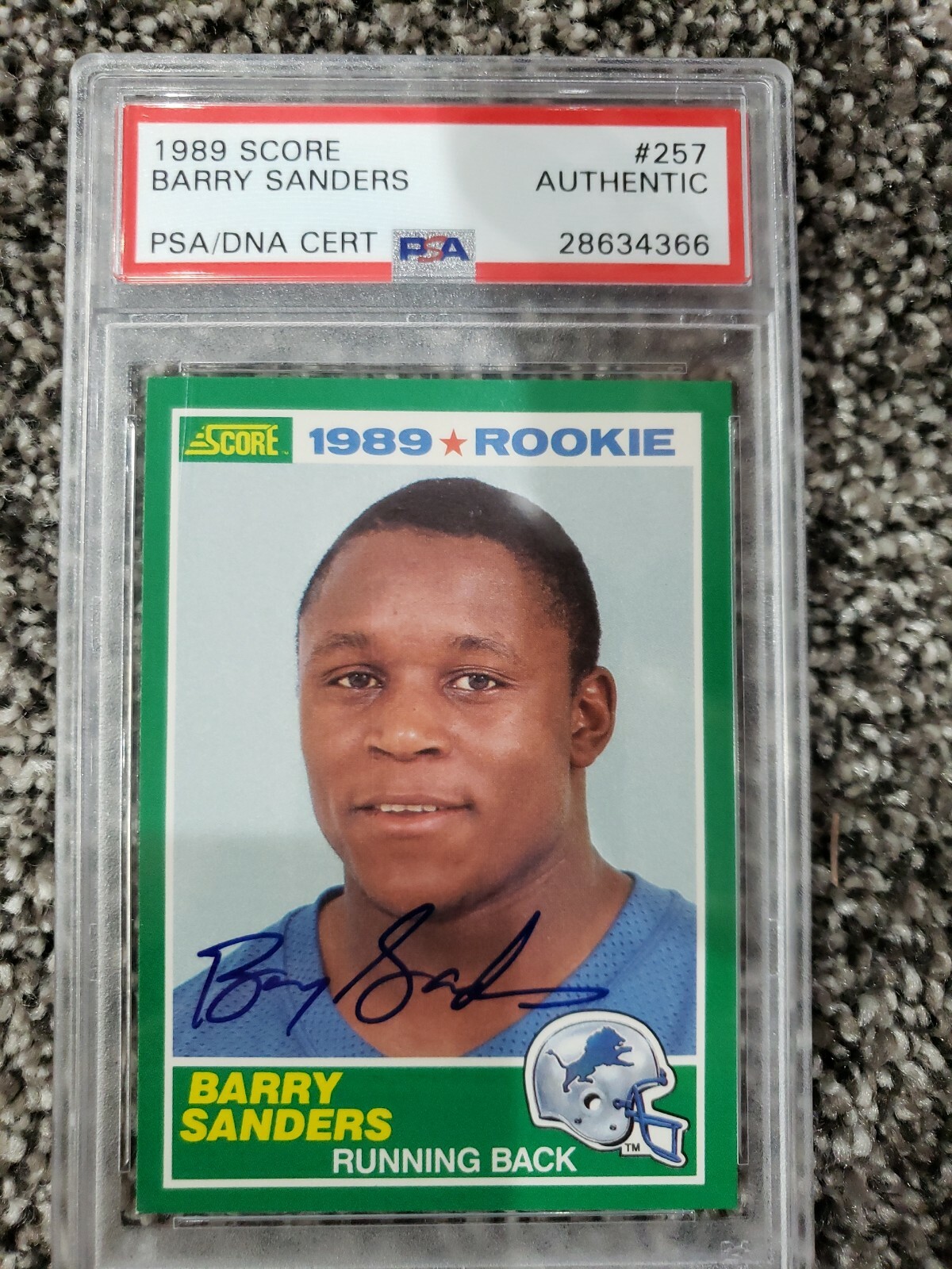 Barry Sanders Autographed Memorabilia | Signed Photo, Jersey ...