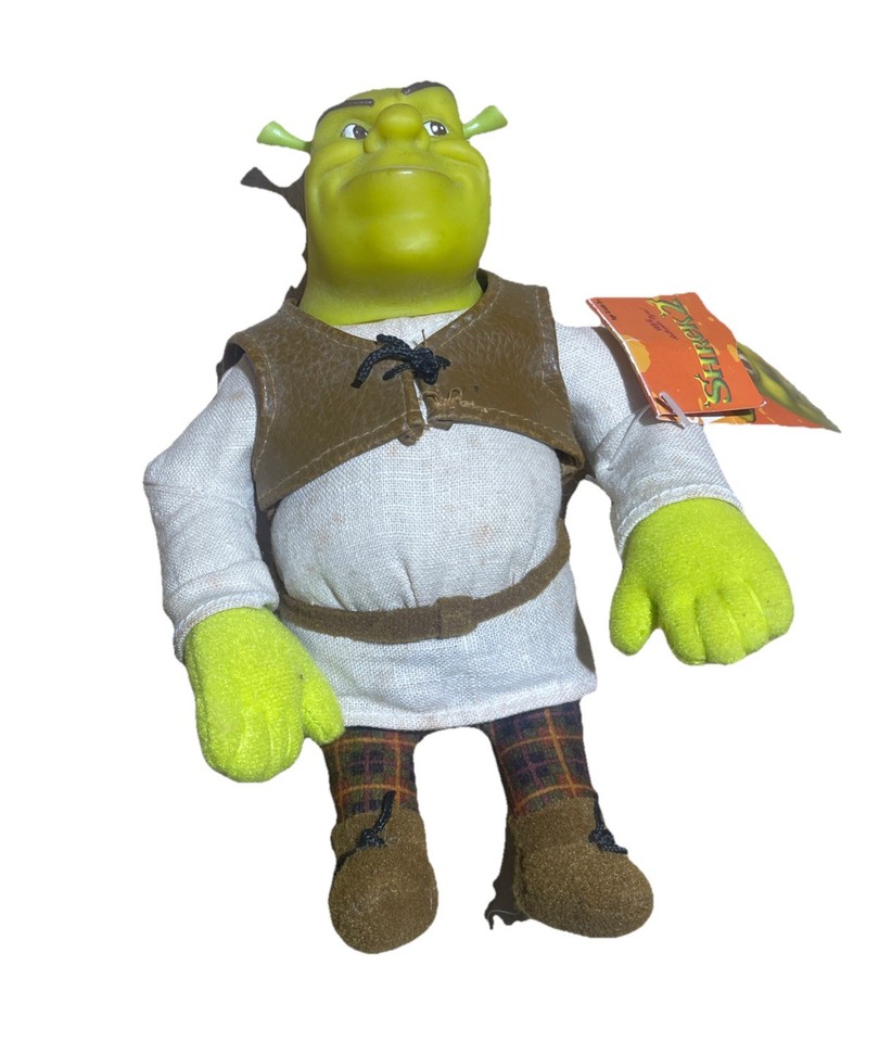 NEW WITH TAG SHREK 2 PLUSH DOLL 7" TALL HARD PLASTIC HEAD | eBay