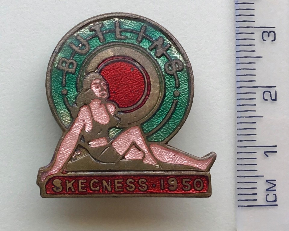 Vintage enamel Butlins badge Skegness Filey Minehead Clacton Bognor ...