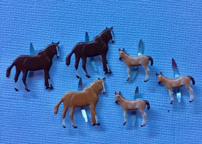 BRADS HORSE / PONY pk of 6 split pin craft animal horses ponies farm ...