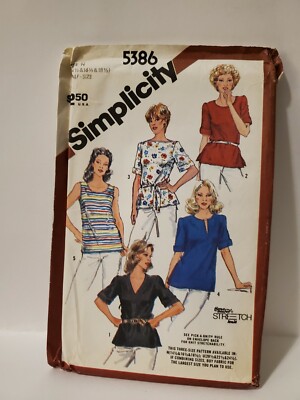 Simplicity 5386 Size 14.5-16.5-18.5 Uncut Factory Folded 1981 | eBay