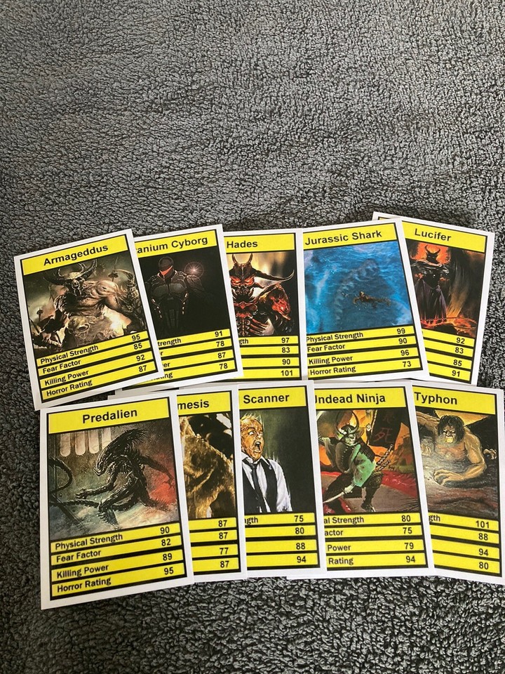 Top Trumps Style Horror Cards | eBay