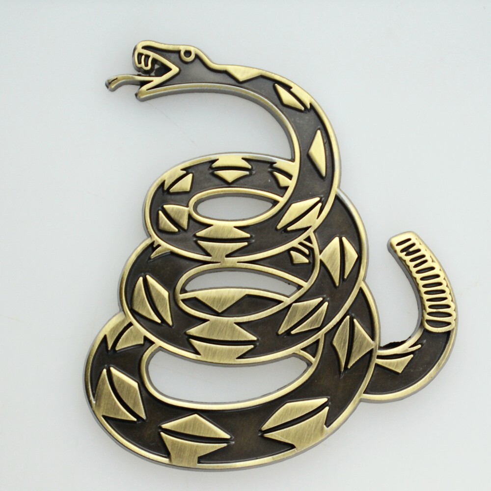 1x Don't Tread on Me The Gadsden Flag RATTLESNAKE Emblem 3D Badge ...