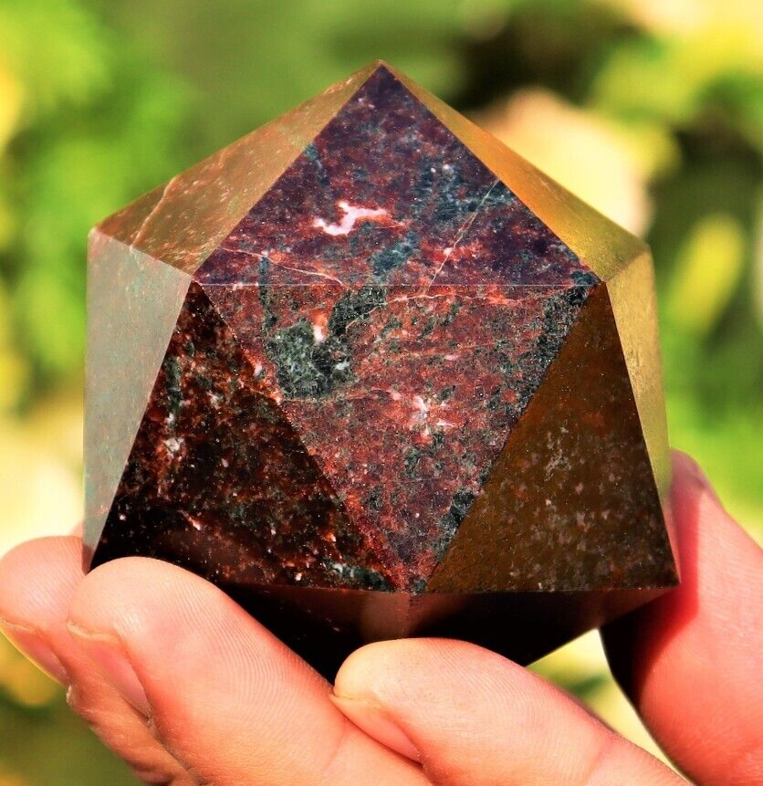 60MM Red Almandine Garnet Crystal Healing David Triangle Gemstone ...