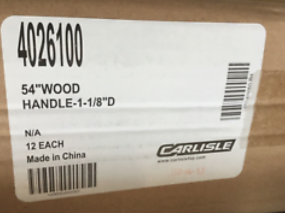 Lot 10 Carlisle 4026100. 54 in Flo-Pac® Tapered Wood Handle mop ...