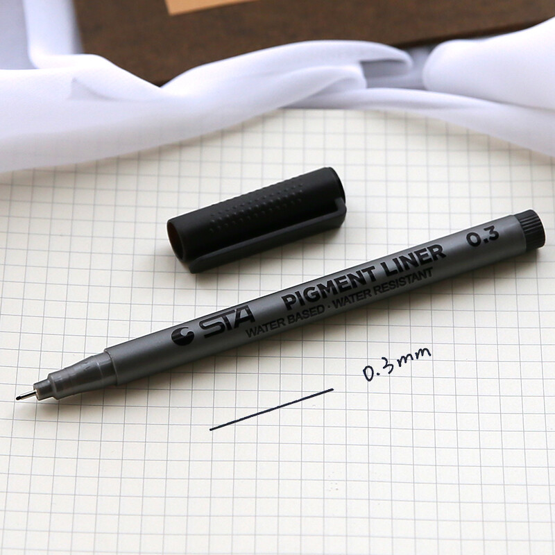 Fineliner Pens Fine Line Drawing Markers Art Brush Journal Black ...
