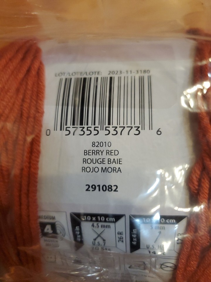 1 Yarnspirations Caron Colorama Bamboo Blend Cake Yarn Berry Red 8oz | eBay