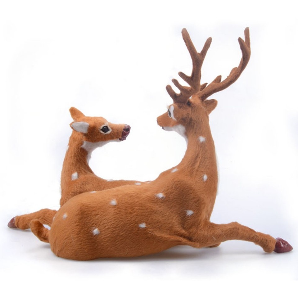 Mantle Christmas Decor Reindeer Crafts Sculpture Cute Figurine ...