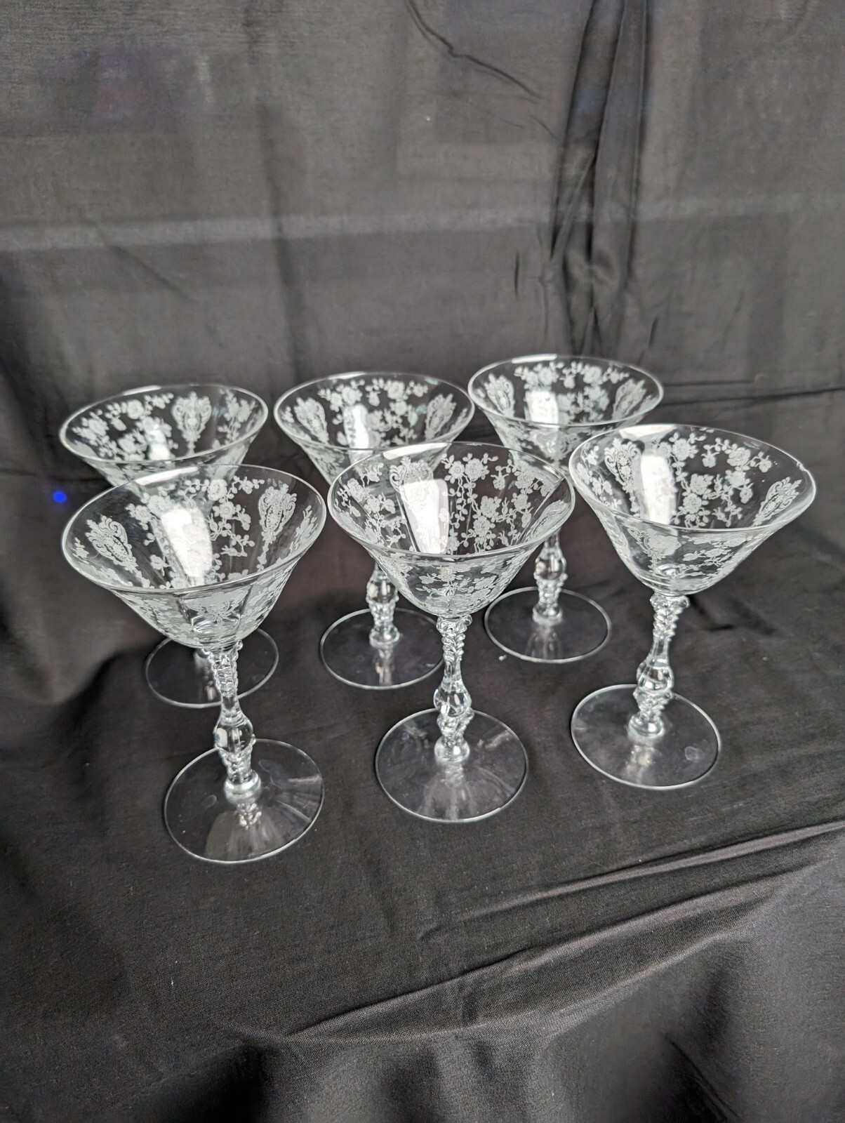 Vintage Cambridge Rose Point Crystal Glassware & Serving - Set of 35 ...