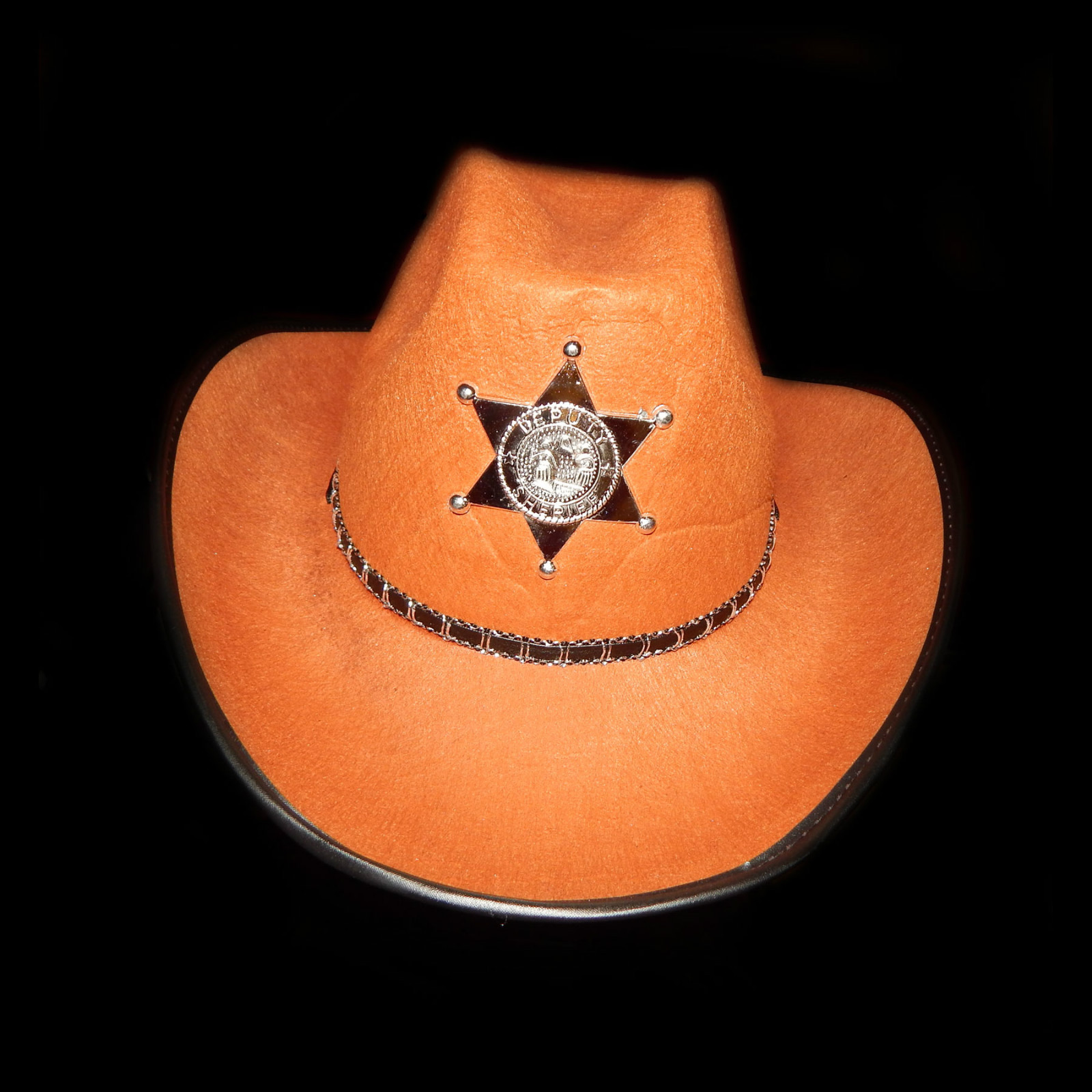 Adults Western Sheriff Brown Cowboy Hat Texas Ranger Men Gunslinger Tan ...