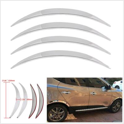 Fit For Car Chrome Wheel Eyebrow Arch Lips Fender Flares Protector ...