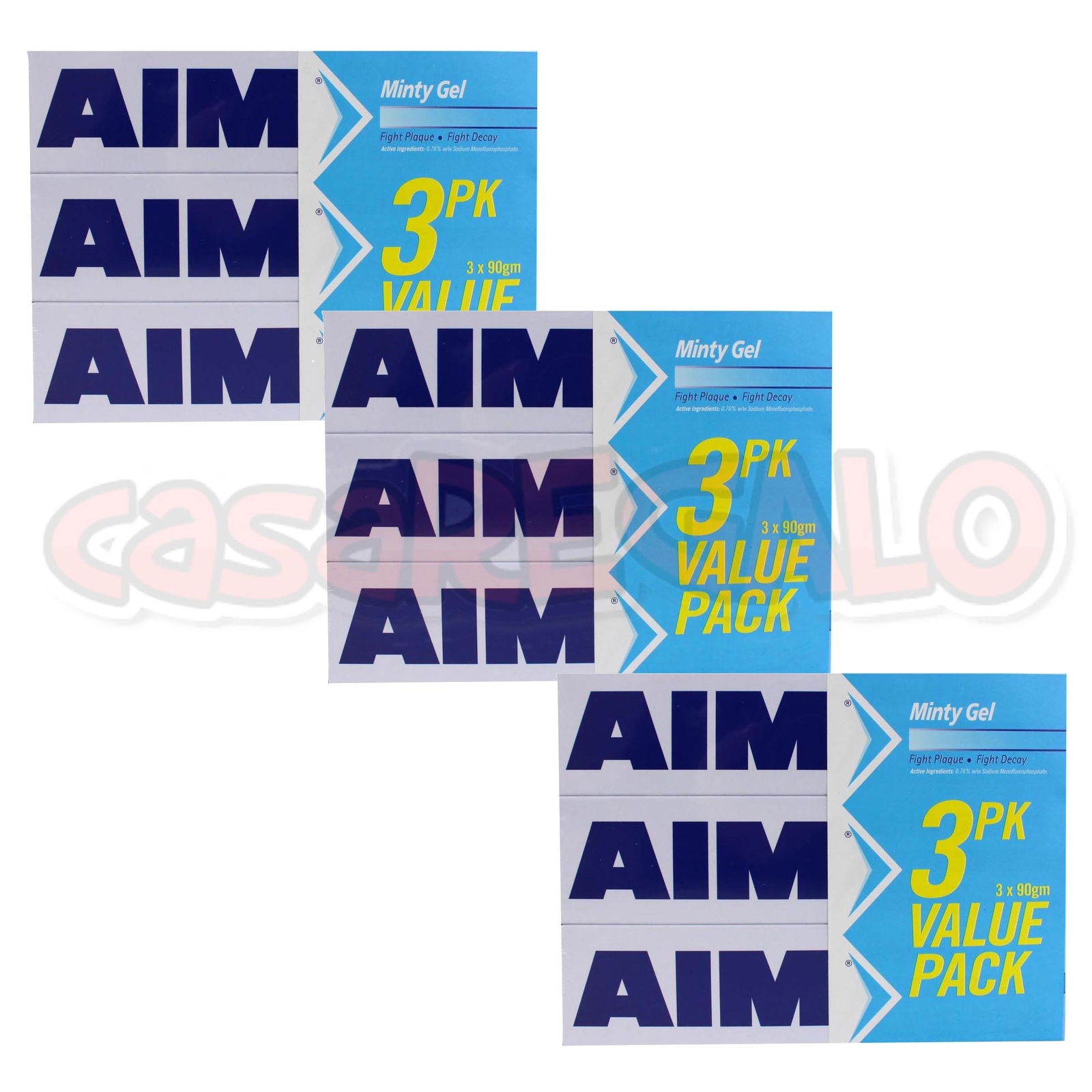 3 PACK OF AIM TOOTHPASTE MINTY GEL TOOTHPASTE IN TOTAL | eBay