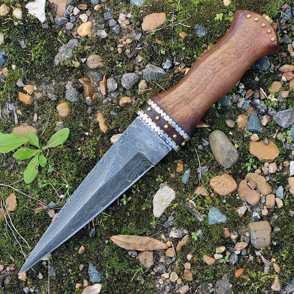 Celtic Scottish - Genuine Damascus Sgian Skean Dubh Dirk Dagger 12.5 ...