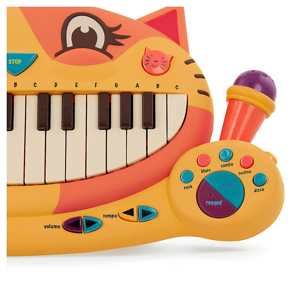 Meowsic Cat Piano Music Interactive Keyboard Toy interactive orange ...