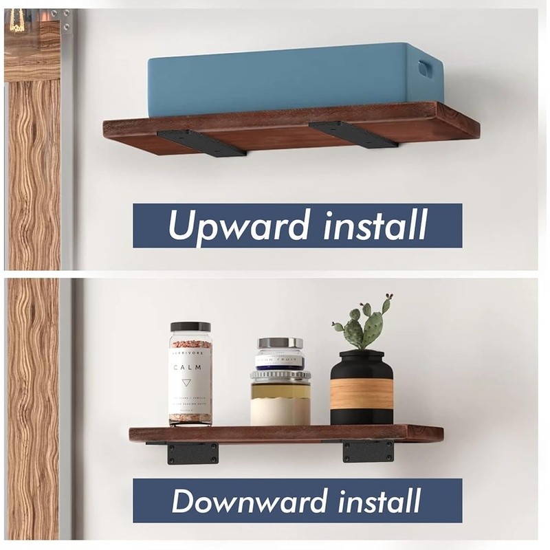 Heavy Duty Floating Shelf Brackets Real Hidden Support Easy Install ...