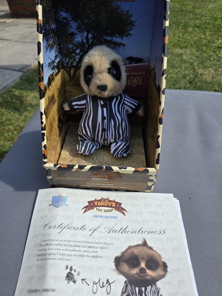 Meerkat Safari Baby Oleg Boxed with Certificate Of Authentication | eBay