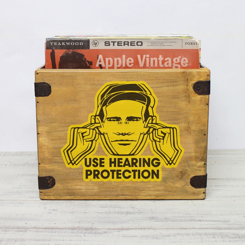 Retro Record Box 12" Vintage Wooden Handcrafted Album Crate For LP ...