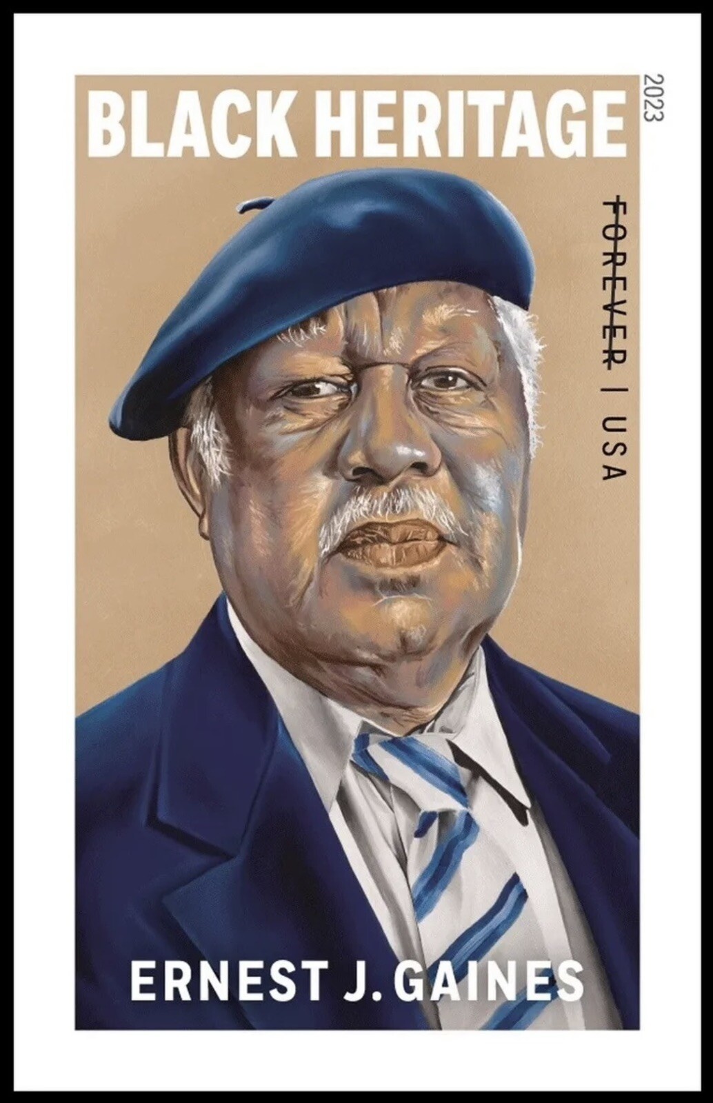US Black Heritage Ernest J Gaines NDC/Imperf Single Stamp MNH Ships 30 ...