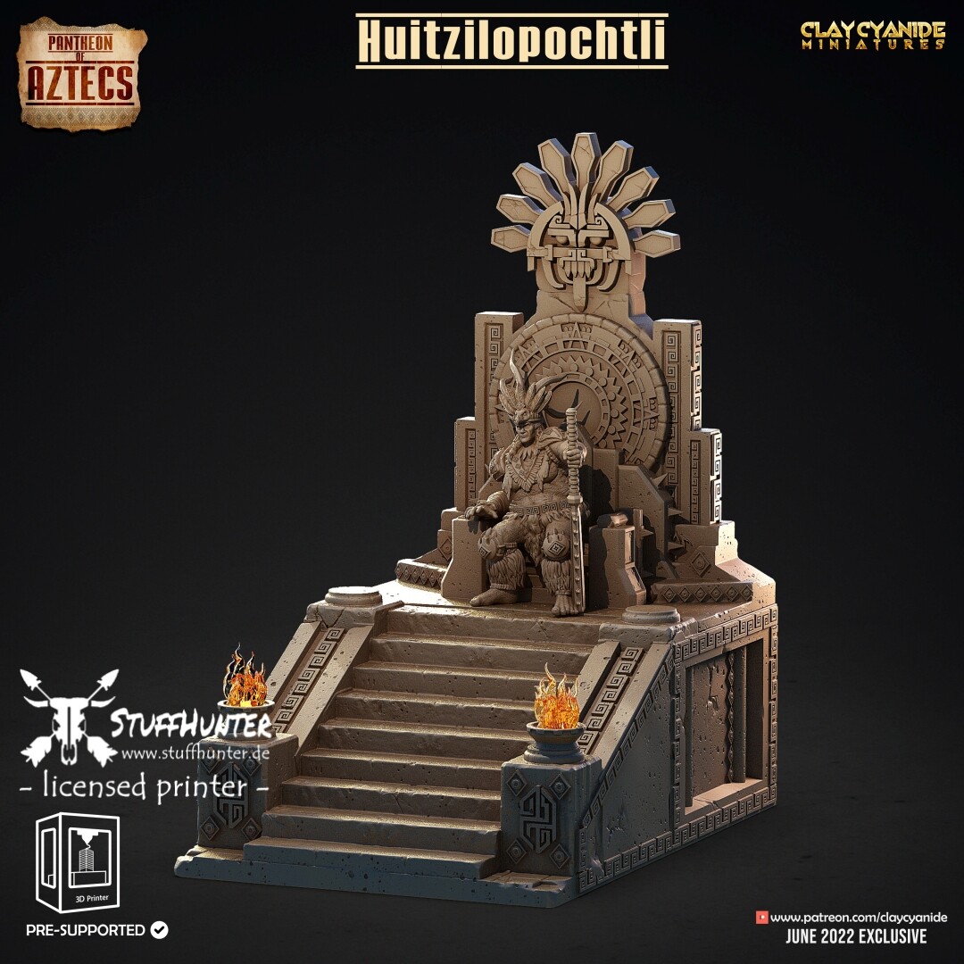 Pantheon of Aztecs - Huitzilopochtli - 28 32mm Tabletop King Temple ...