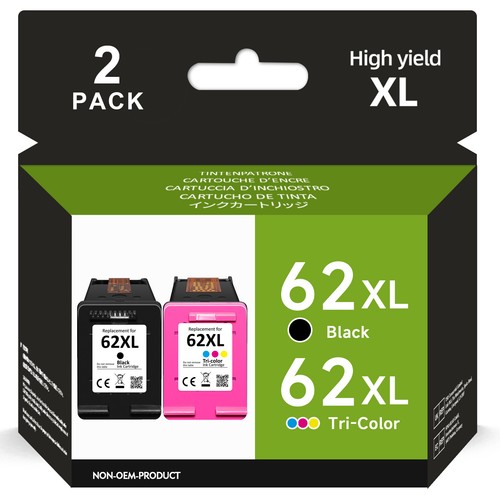 62XL XXL Ink cartridge for HP 62 Ink Envy 5660 7640 5644 OfficeJet 5740 ...