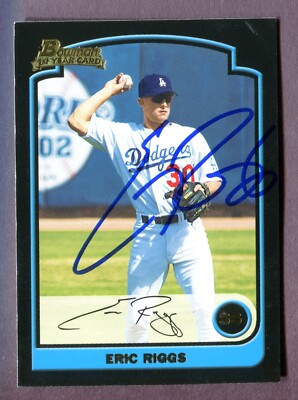 2003 Bowman #292 Eric Riggs RC Autographed Signed AUTO Los Angeles ...