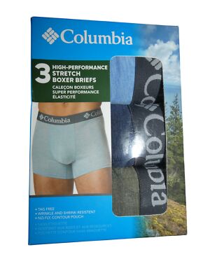 Columbia Sportswear Mens Boxer Briefs 3 Pack Performance Stretch XL New ...